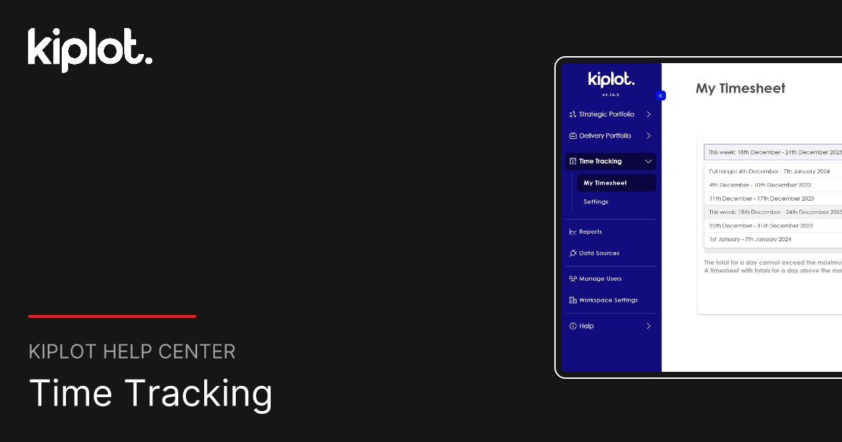 Time Tracking | Kiplot Help Center
